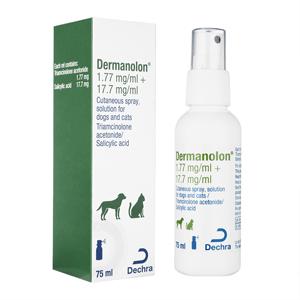 ダーマノロンキューティニアススプレー[1.77mg+17.7mg/ml]犬猫用75ml 2本｜薬の個人輸入 空詩堂